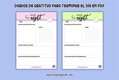 Diarios De Gratitud Para Imprimir En Pdf [gratis]