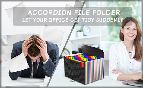 24 Pockets Expanding File Folder Accordion File Organizer Document Organizer Letter