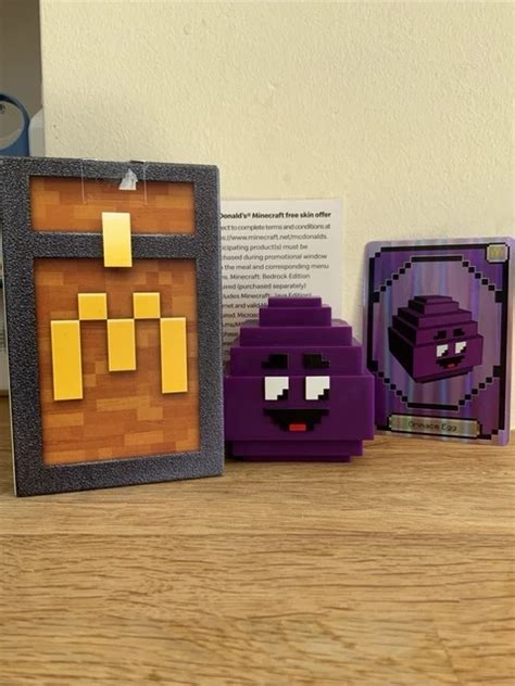 Mcdonalds Minecraft Grimace Egg Toy With Code Card Unused Box Sealed £