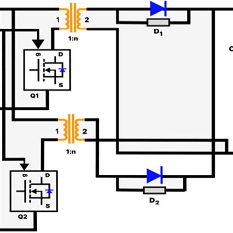 Basic Topology Of An Interleaved Flyback Converter Download Scientific Diagram