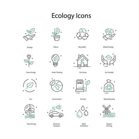 Premium Vector Environmental Vector Icons Representing Ecology And