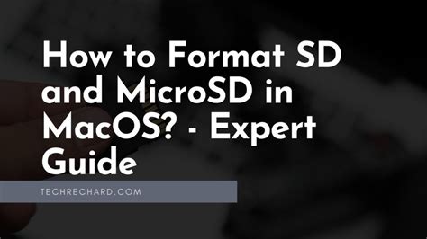 How To Format SD And MicroSD In MacOS Expert Guide TechRechard