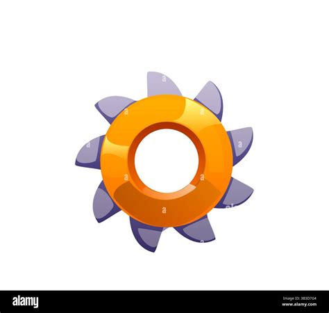 Robot Font Robotic Gear Or Cyborg Machine Wheel Type Cartoon Vector