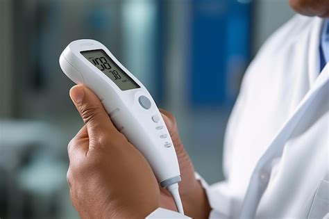 Premium Ai Image A Doctor Holding A Digital Device With Thermometer Showing The Temperature Of