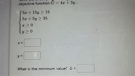 Solved Objective Function