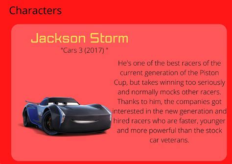 Characters Jackson Storm By Ernie96 On Deviantart