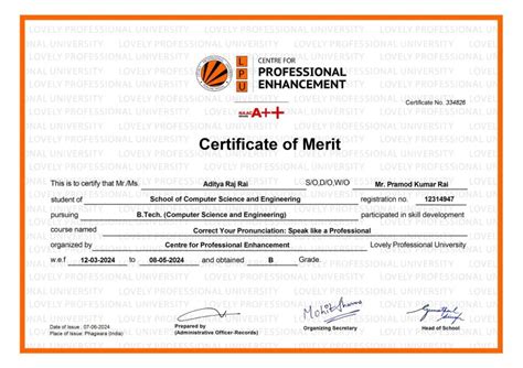 Professionalgrowth Skilldevelopment Lpu Certificateofmerit Communicationskills