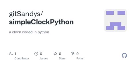 Github Gitsandys Simpleclockpython A Clock Coded In Python