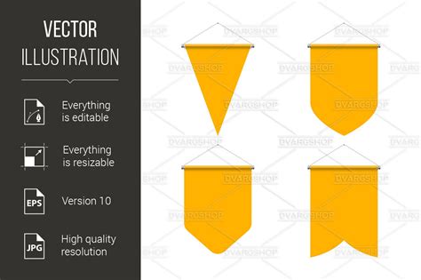 Pennant Set By DvargShop TheHungryJPEG