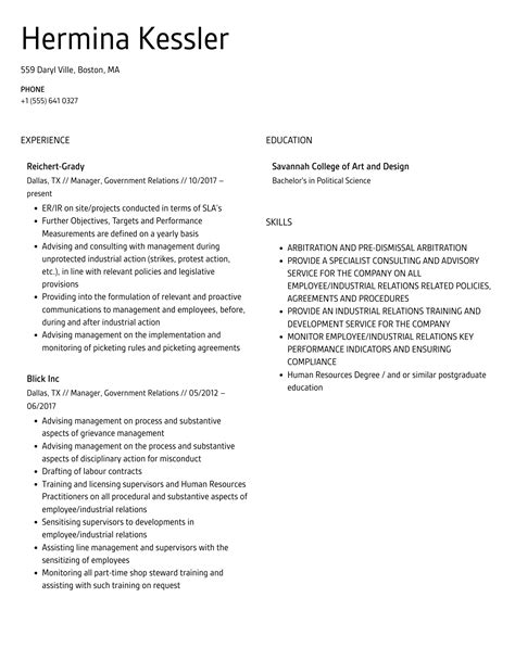 Manager Government Relations Resume Samples Velvet Jobs