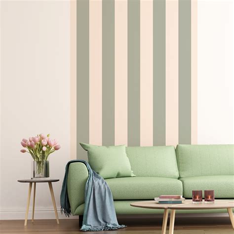 Papier Peint Panoramique Rayure Vert 250 X 150 Cm