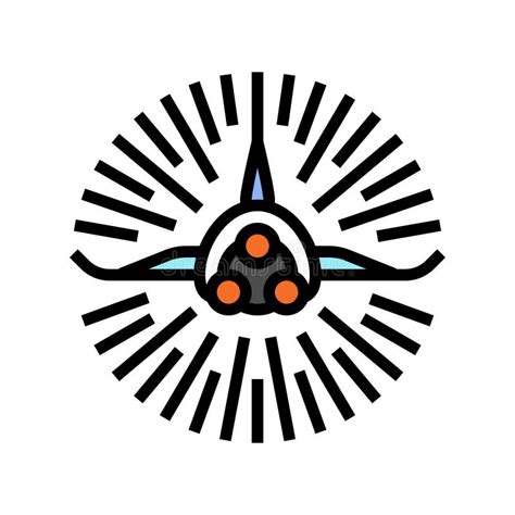 Interstellar Travel Space Exploration Color Icon Vector Illustration Stock Vector Illustration