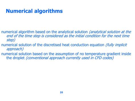 Ppt Modelling Of Droplet Heating And Evaporation In Computational Fluid Dynamics Codes