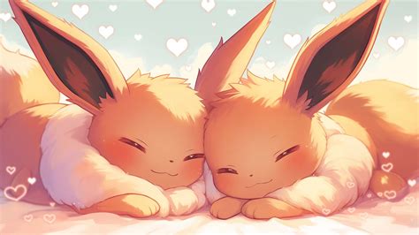 Pokemon Eevee Love Desktop Wallpaper Pokemon Wallpaper 4k