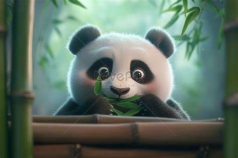먹는 귀여운 팬더 일러스트 무료 다운로드 Lovepik