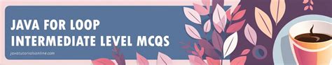 Java For Loop Intermediate Level Mcqs