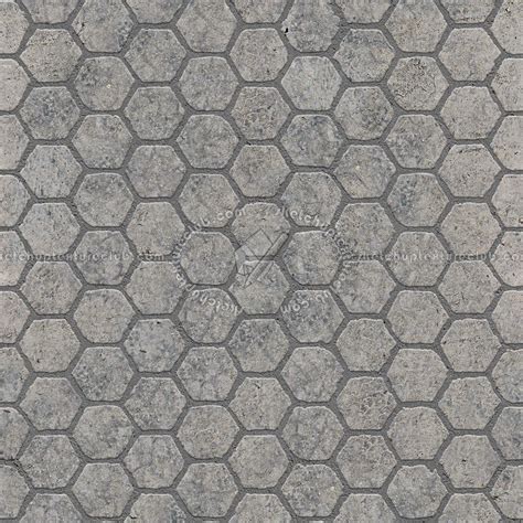 Concrete Paving Outdoor Hexagonal Texture Seamless 05997