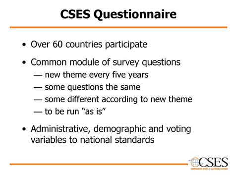 The Cses Questionnaire Design Process Ppt Download