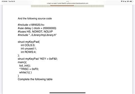 Solved Question With Keypad And The Following Source