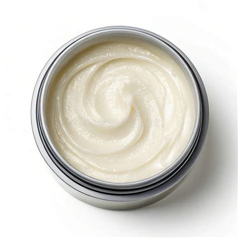 Facial Cleansing Balm Tub With Rich Texture On White Background Stock