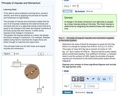 Solved Principle Of Angular Impulse And Momentum Applied To
