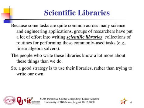 Ppt Parallel And Cluster Computing Linear Algebra Powerpoint Presentation Id1151447