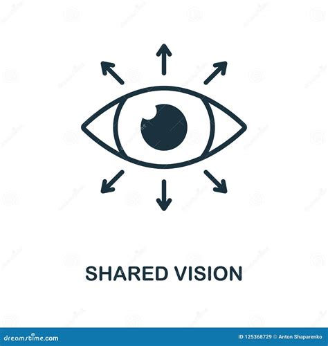 Shared Vision Icon Monochrome Style Design From Management Icon Collection Ui Pixel Perfect
