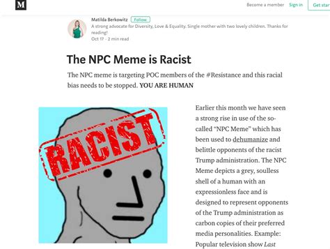 The Npc Meme Is Racist Npc Wojak Know Your Meme