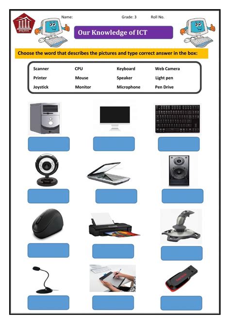 Parts Of A Computer Online Worksheet Computer Teacher Computer