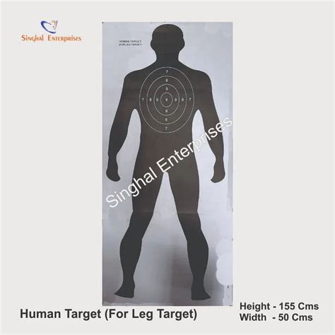 Black Human Target Paper For Shooting Sports Shape Rectangular At ₹ 12 Piece In New Delhi