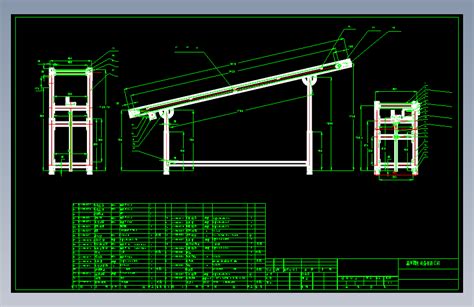 可倾式皮带运输机 Autocad 2007 模型图纸下载 懒石网