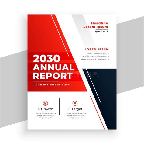 Modern Annual Report Brochure Layout For Data Presentation Stock Vector Illustration Of Design