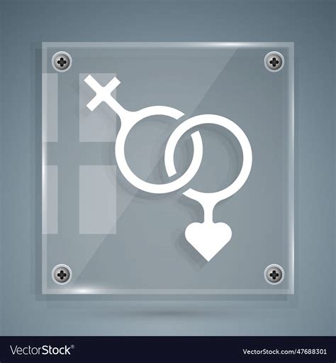 White Gender Icon Isolated On Grey Background Vector Image