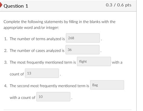 Solved Complete the following statements by filling in the | Chegg.com