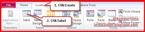 cara membuat tabel di microsoft access sampul ilmu