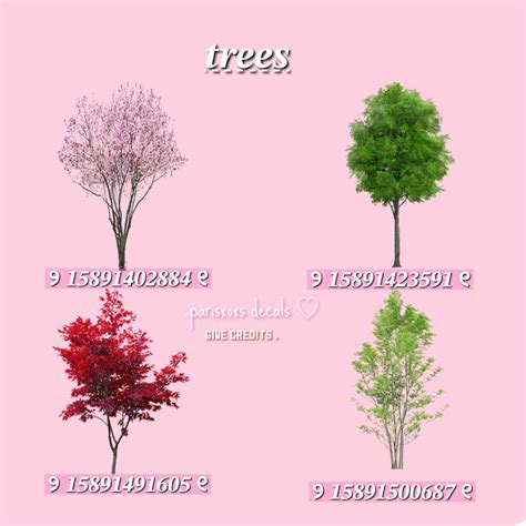 Tree Decals For Bloxburg Follow Itsparisxoxx For Exclusive Views