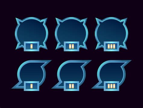 Premium Vector Set Of Fantasy Game Ui Border Avatar Frame With Grade For Gui Asset Elements