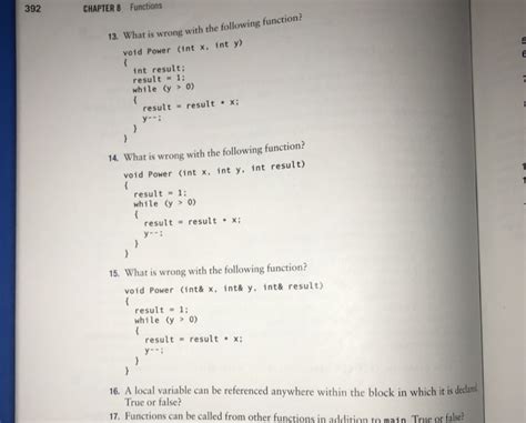 Solved 12 What Is Wrong With The Following Function Void