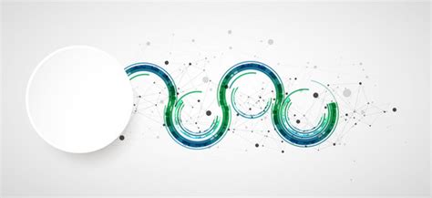 Technical Background With Plexus Effect And Wave Vector Image