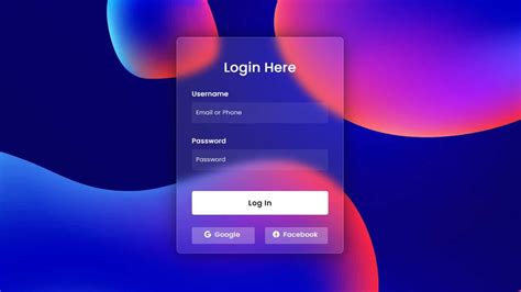 How To Make Glassmorphism Login Form Using Html And Css Youtube
