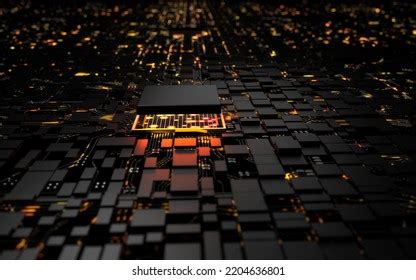 D Rendering Microprocessor Cpu Chipset Central Stock Illustration Shutterstock