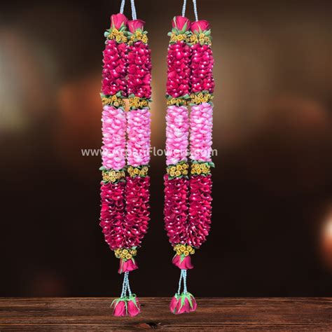 Red Rose Petals And Pink Rose Petals Varmala Online Flowers Free
