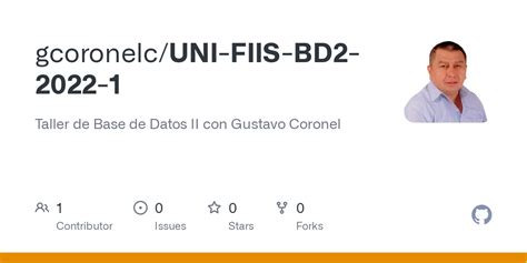 GitHub Gcoronelc UNI FIIS BD Taller De Base De Datos II Con Gustavo Coronel