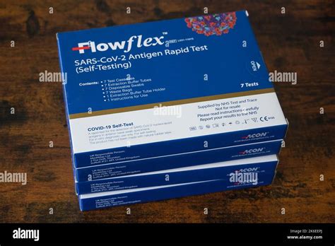 Covid 19 Self Test Rapid Antigen Test Kit Nhs Self Testing Kit Stock