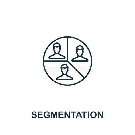 Segmentation Icon Monochrome Simple Customer Relationship Icon For
