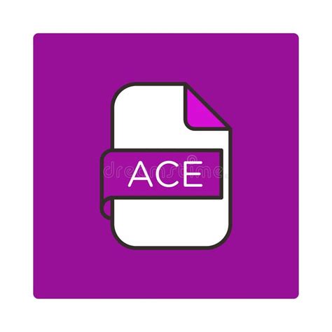 Purple Document With Ace Label Stock Illustration Illustration Of