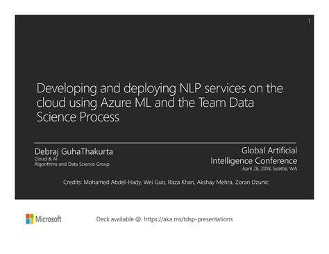 developing and deploying nlp services on the cloud using azure ml and