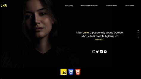 Build A Parallax Sliding Portfolio Page Html Css And Js Youtube