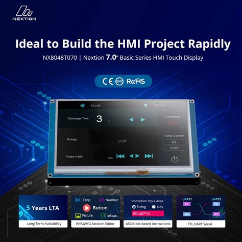 Nx8048t070 70 Lcd Tft Hmi Intelligent Touch Display