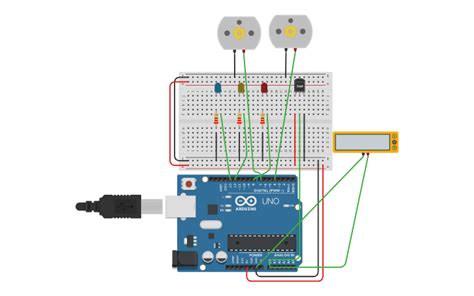 Circuit Design Sensor De Temperatura Controlando Dos Ventiladores Tinkercad